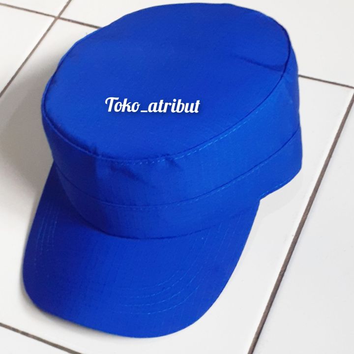 Topi komando biru polos Ripstop | Lazada Indonesia