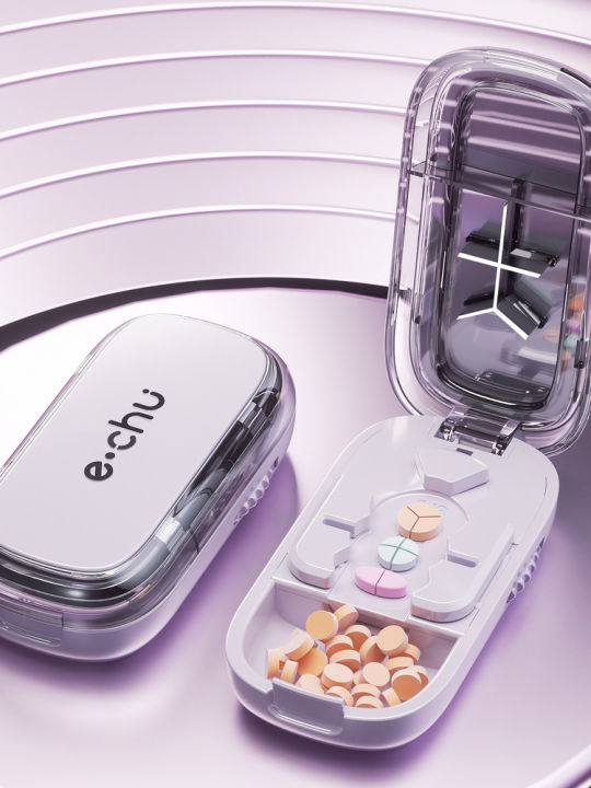Portable Travel Japanese Style Medicine Box Precision Splitter One Half ...