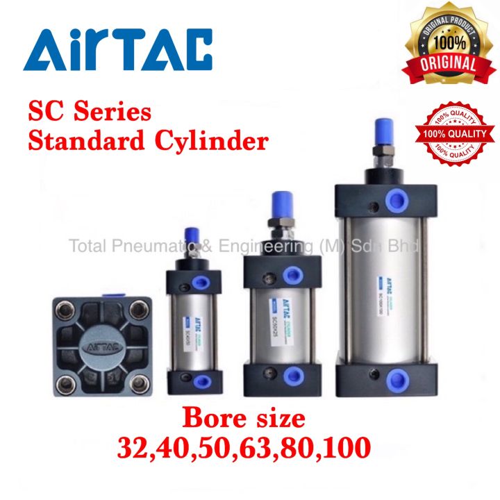 AirTAC (Tie-Rod) SC Series Standard Pneumatic Air Cylinder Bore 32,40,50,63,80,100 AirTAC ...