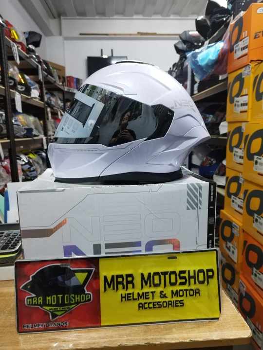 spyder neo icon pearl white modular helmet | Lazada PH