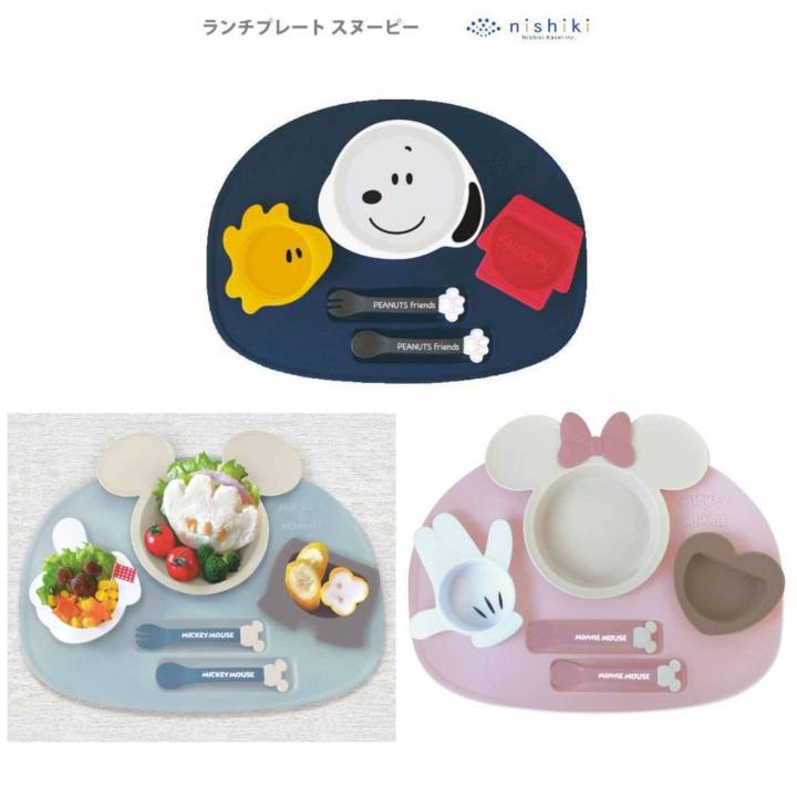 Disney Baby Lunch plate 6 pcs set ชุดจานอาหารกลางวัน 6 ชิ้น Mickey ...