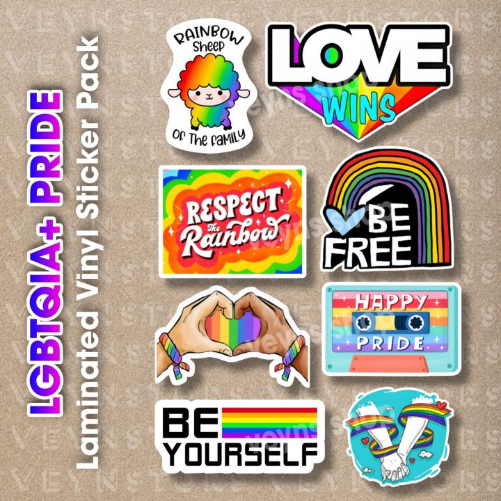 Lgbtqia Pride Laminated Vinyl Sticker Pack Lazada Ph