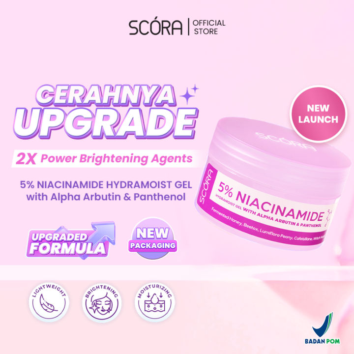SCORA 5% Niacinamide Hydramoist Gel with Alpha Arbutin & Panthenol 45 ...