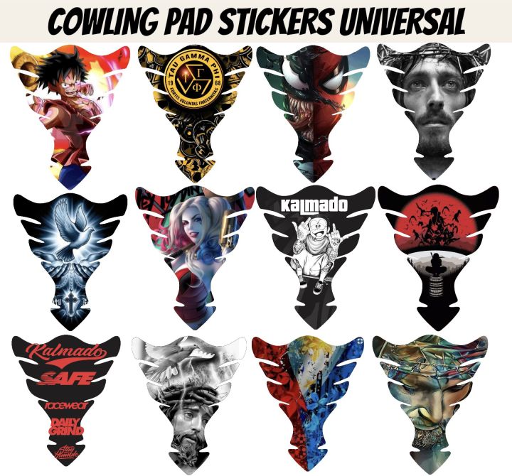 COWLING PAD STICKERS UNIVERSAL PRINTED LAMINATED batch 1 | Lazada PH