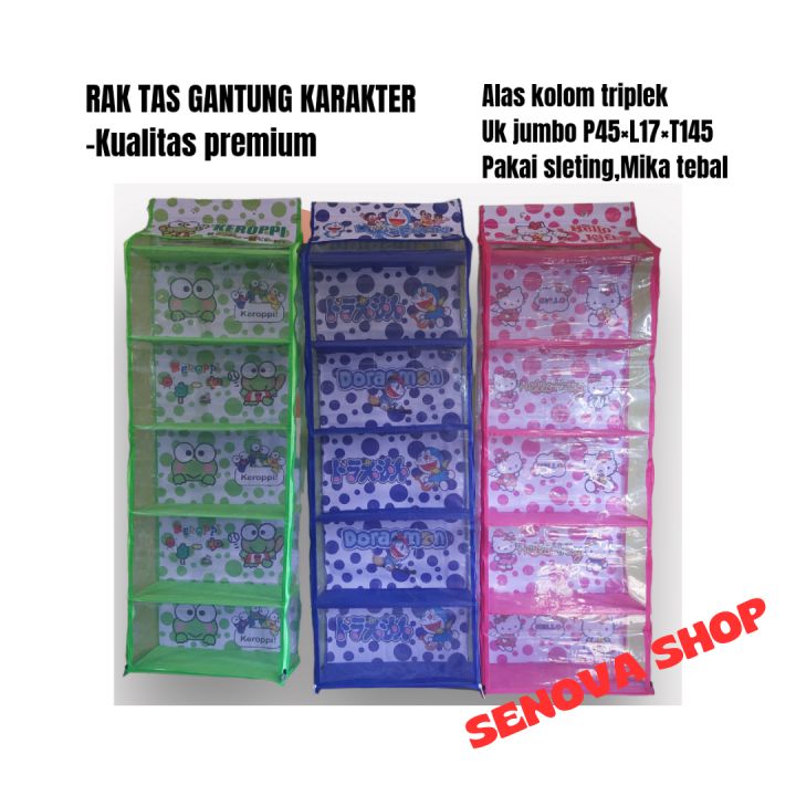 Rak Tas Gantung 6 susun jumbo alas triplek | Lazada Indonesia