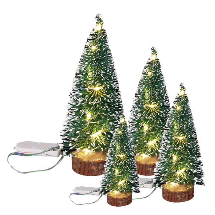 Christmas Green Cedar LED Lights Pine Needle Tree Christmas Decorations ...