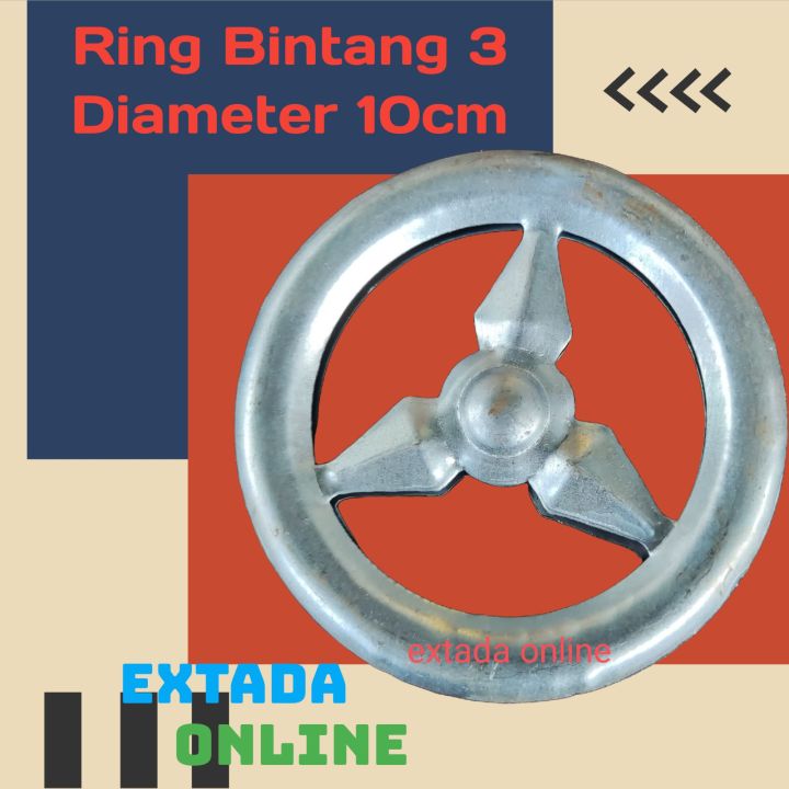 Ring gelang bintang 3 mercy ornamen asesoris hiasan pagar besi | Lazada ...