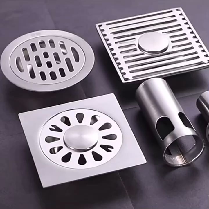 Floor Drain SUS 304 Stainless Steel Shower Floor Drain Anti-Clog ...