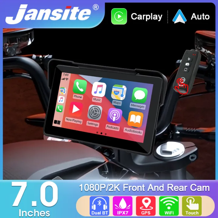 Jansite 2K Portable Motorcycle DVR Dash Cam GPS Navigation Wireless ...