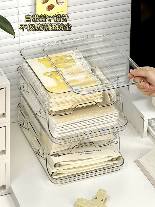 Transparent Desk Organizer Rack Student Study Desk Stationery Pen ...