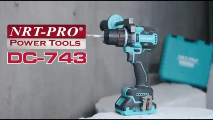 NRT PRO 743 DC Mesin Bor Cordless Impact Drill 13MM 20V Brushless Motor ...