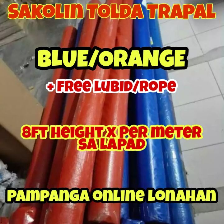 Sako Lona Super Laminated Sakolin 8ft lapad x per meter sa haba Blue ...