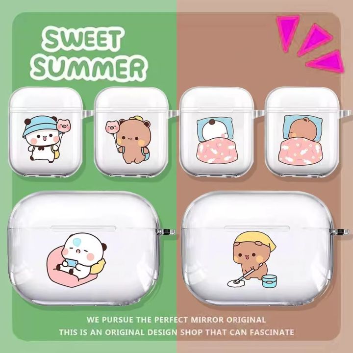 Cute Cartoon AirPods Protective Case Transparent Soft Shell for Apple ...