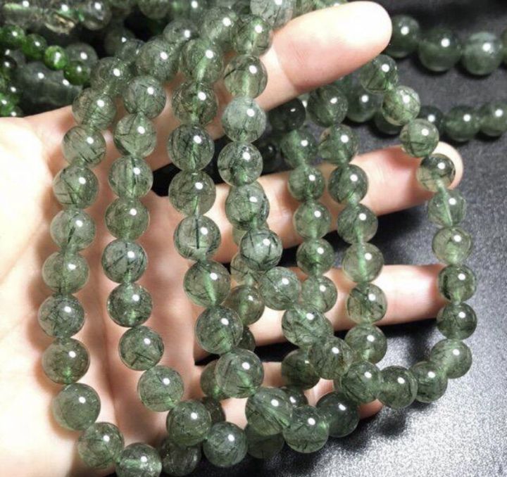 Vòng tay đá thạch anh tóc xanh tự nhiên vip 3A bao kiểm định toàn quốc ...