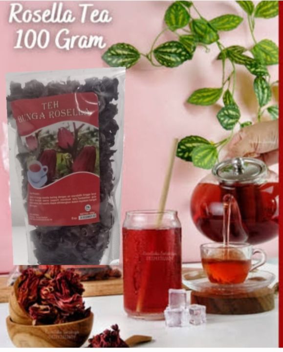 Teh rosela merah 100 gram/teh rosella 100 gram/teh rosella hitam ...
