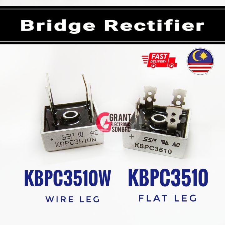 KBPC3510 KBPC3510W Single Phase Square Diode PCB Bridge Rectifier KBPC 3510 KBPC 3510W | Lazada
