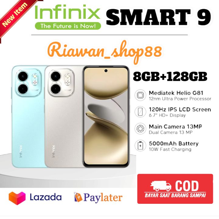 hp infinix smart 9 6GB/64GB CAM 13MP,BAT 5000MAH,HELIO G81 GARANSI ...