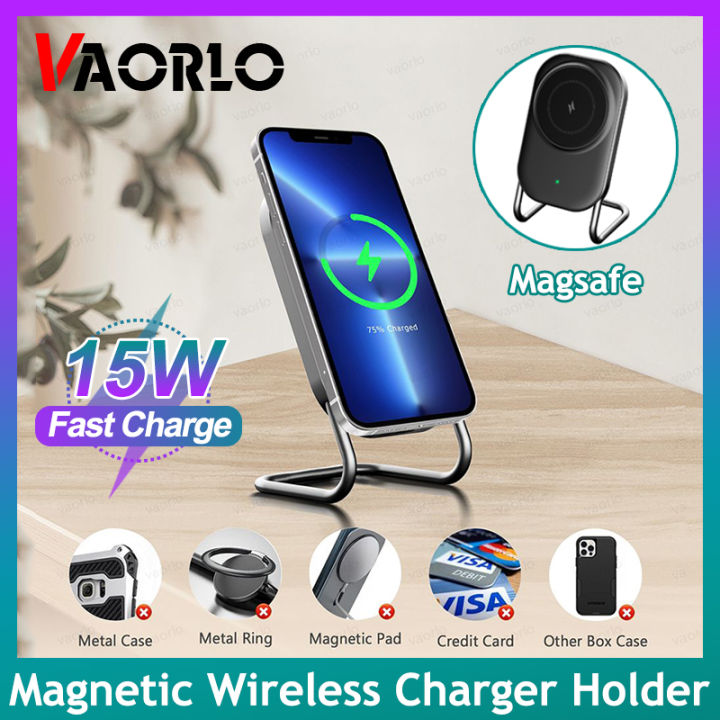 VAORLO ที่ตั้งชาร์จเร็วแบบ2 IN 1 Magsafe ที่วางชาร์จแบบไร้สาย15W ของแท้สามารถใส่ได้กับ iPhone 15 ...