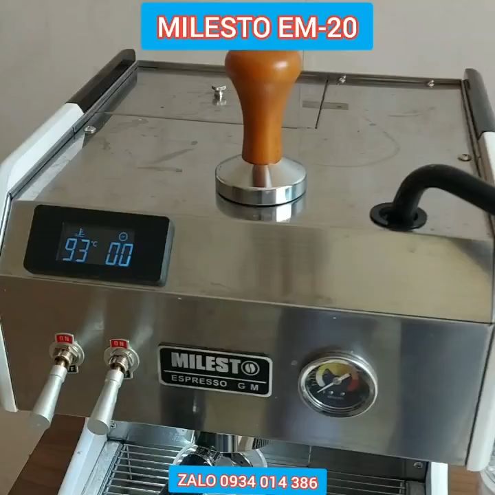 Máy pha cà phê Milesto EM20 - công suất 120-150 ly - vỏ inox - 2 nồi ...