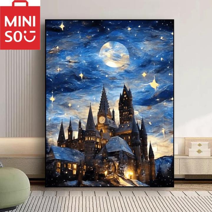 MINISO Oil Painting By Numbers Harry Potter Magic Castle DIY Number ...