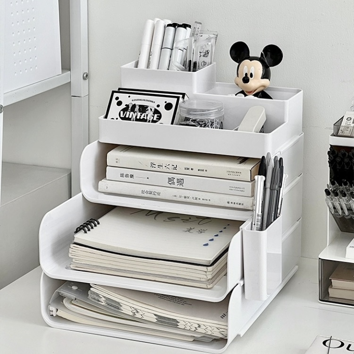 Desktop Stationery Storage Box File Storage Rack Office Book Drawer ...