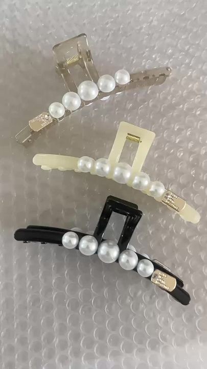 Wanita Sepit Rambut Mutiara High-End 2024 Aksesori Kepala Bangs Elegan ...