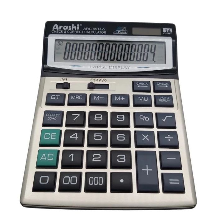 Arashi Kalkulator arc 9914 W | Calculator Dagang 14 digit | Check ...