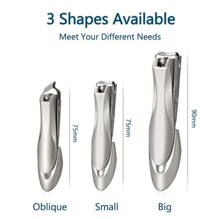 TOGEWITHU Nail Clippers with Catcher, Anti-splash Fingernail Toenail ...