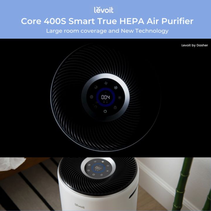 Levoit Core 400S Smart WiFi Air Purifier Effective Range PM2.5 Laser ...