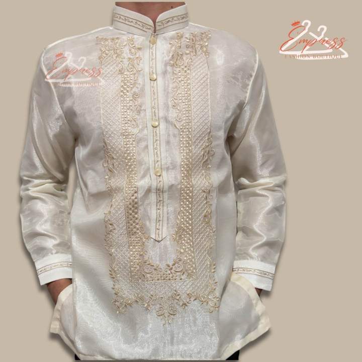 Barong CHINESE COLLAR w/ BURDA - Modern Barong Tagalog For Men's ...