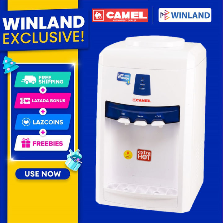Camel by Winland 3 in 1 Table Top Water Dispenser Hot Warm Cold CWDT16E ...