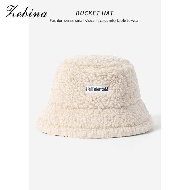 Zebina ชาวประมงหมวกสำหรับผู้หญิงในฤดูใบไม้ร่วงและฤดูหนาวขนแกะหมวกอบอุ่น ...