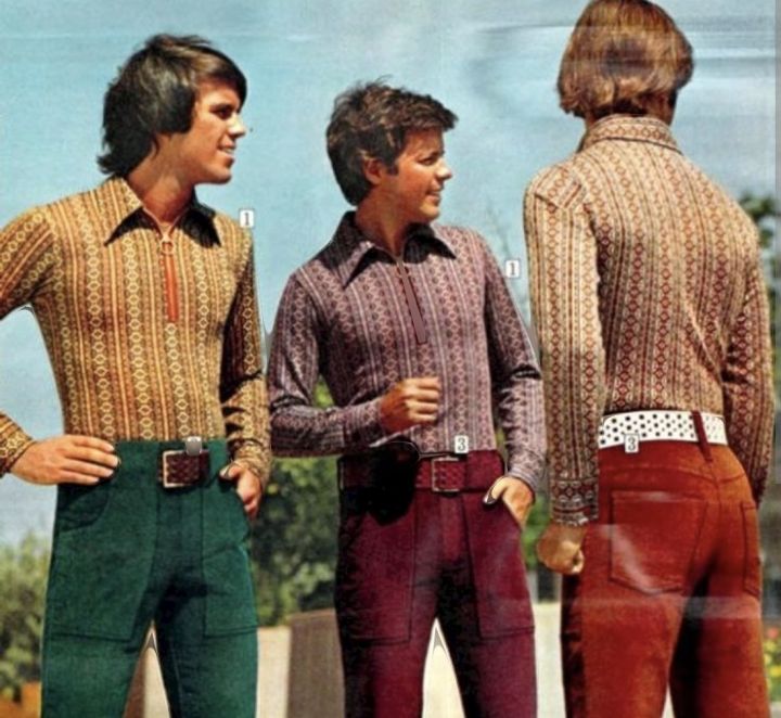 70s Retro Vintage T Shirt Short / Long Sleeve Collar Old Fashion Dinner ...
