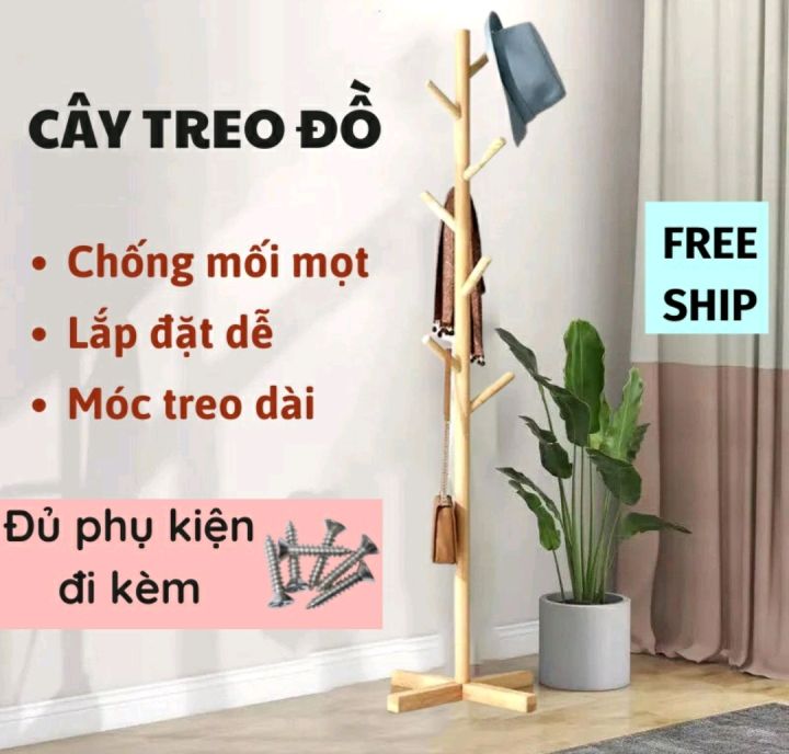 Cây Treo Đồ, Cây Treo Quần Áo Đứng Bằng Gỗ Tự Nhiên | Lazada.vn