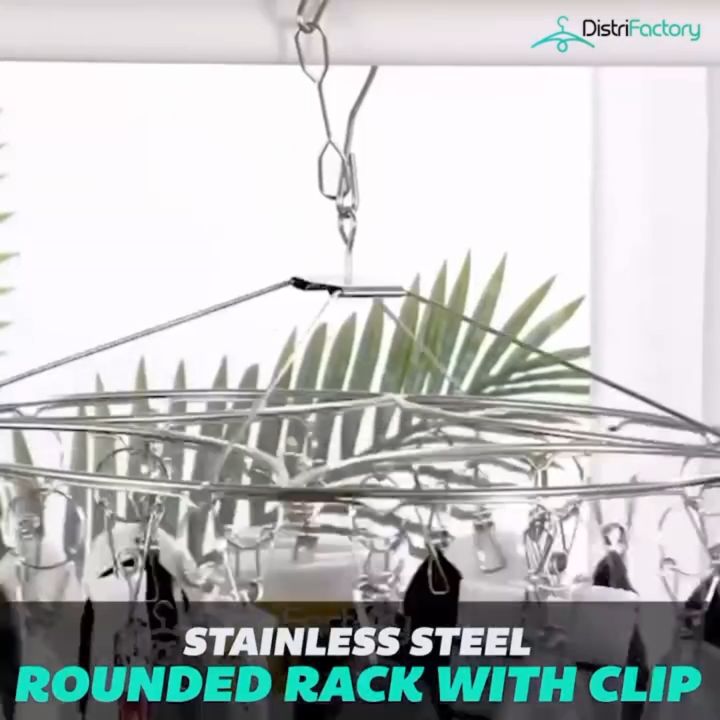 30 Clips Stainless Steel Laundry Drying Rack Clip and Drip Hanger ...