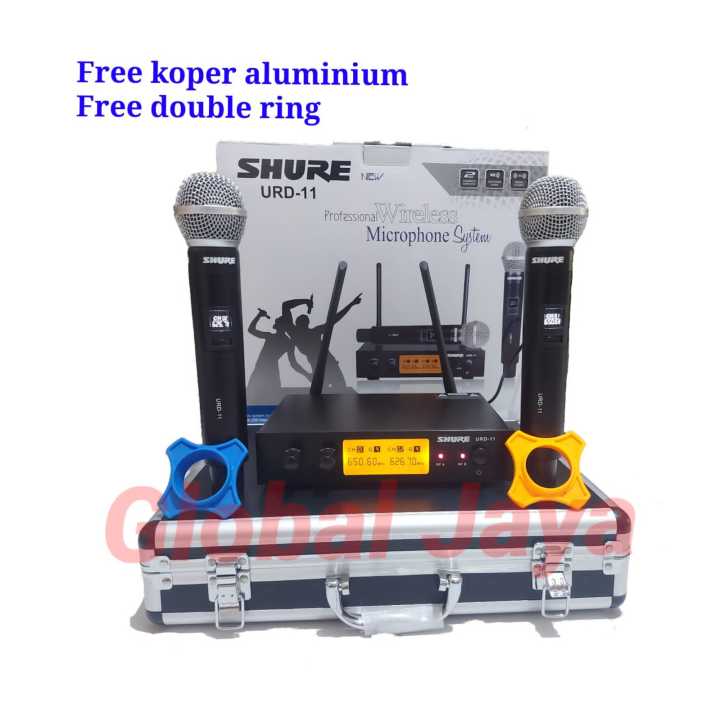 mic wireless shure URD 11 free koper double mic handle mic shure URD11 wireless microphone ...