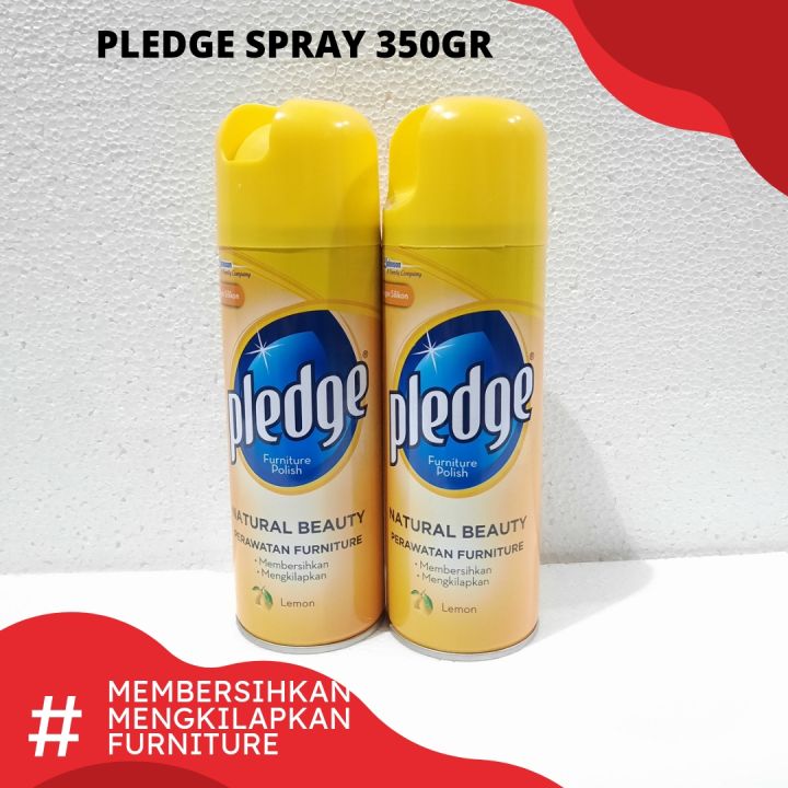 PLEDGE AEROSOL LEMON 350GR BESAR PEMBERSIH KAYU FURNITURE GRANIT MEBEL ...