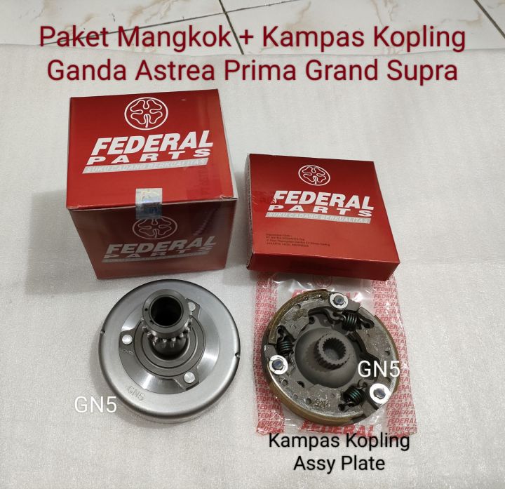 Paket Mangkok + Kampas Kopling Ganda Astrea Prima Grand Supra FEDERAL | Lazada Indonesia