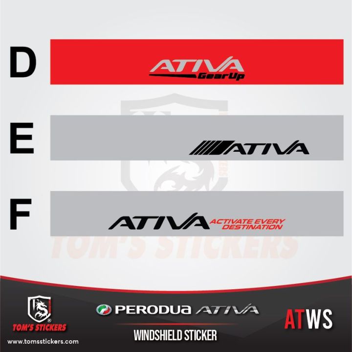 👍👍 PERODUA ATIVA CAR WINDSHIELD STICKER ATWS DEF | Lazada
