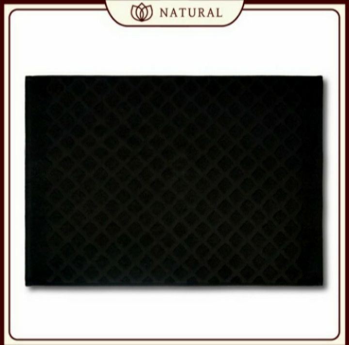 Keset Handuk Warna Hitam Merk Natural 40x60cm Keset Serap Air | Lazada ...