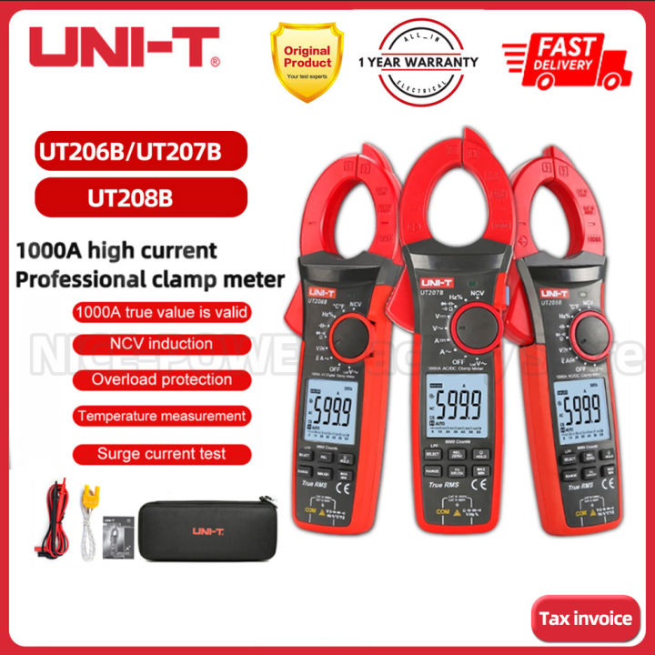 【พร้อมส่ง】UNI-T UT206B UT207B UT208B Clamp Meter Amperimetrica VFC ...