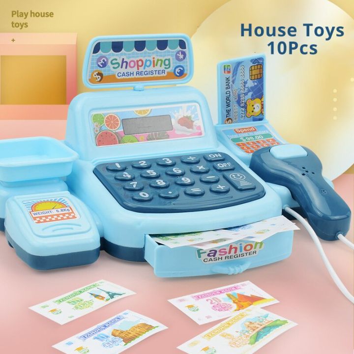 Simulation Shopping Cash House Toys Electronic Game Lighting And Sound ...