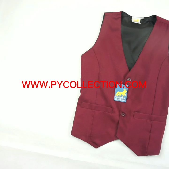 PRESIDENT UNIFORM VEST MAROON PENGAWAS READY STOCK !!! VEST SEKOLAH RENDAH DAN MENENGAH - PV005 ...