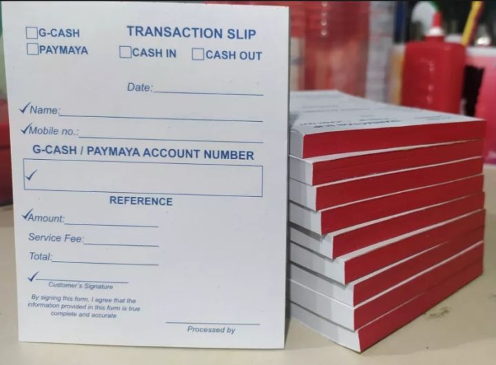 Gcash Transaction Slip 100 sheets by 12 pads (9cmX7cm) | Lazada PH
