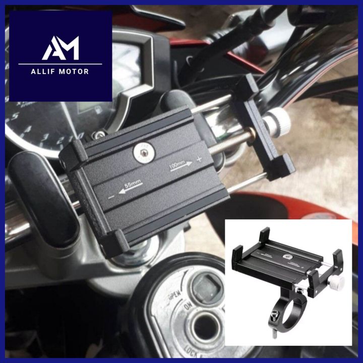 Holder Hp full besi handphone GPS dudukan hp tempat hp motor Vixion ...