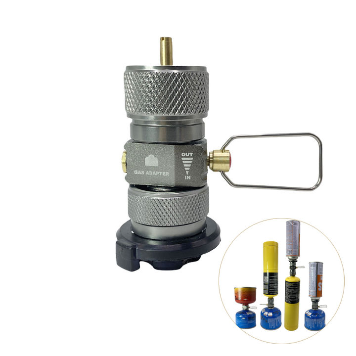 Outdoor Camping Gas Burner Adapter Converter Shifter Refill Flat Tank ...