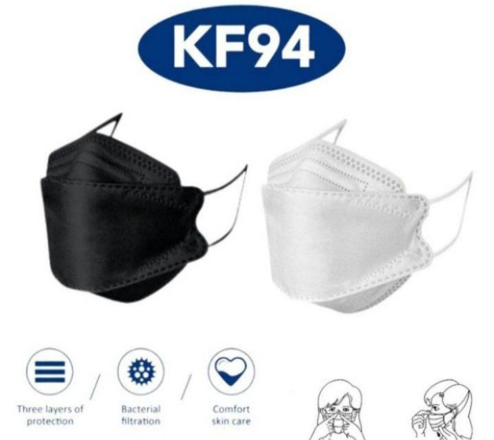 MASKER KF94 ISI 20 PCS MURAH / MASKER KF94 HITAM PUTIH | Lazada Indonesia