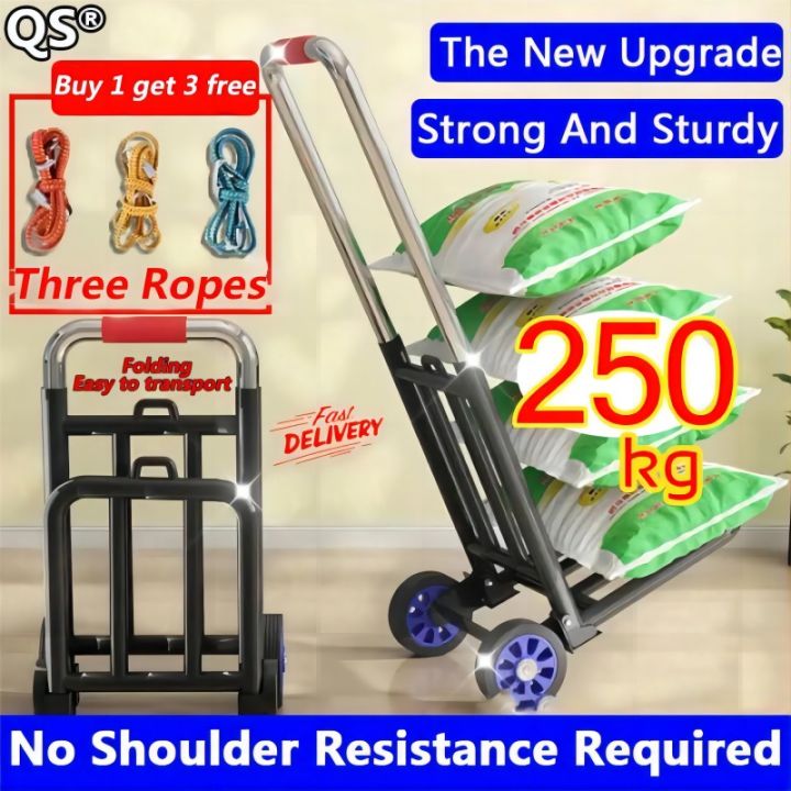 【Fast delivery】foldable trolley with wheels 150kg-300kg load-bearing ...