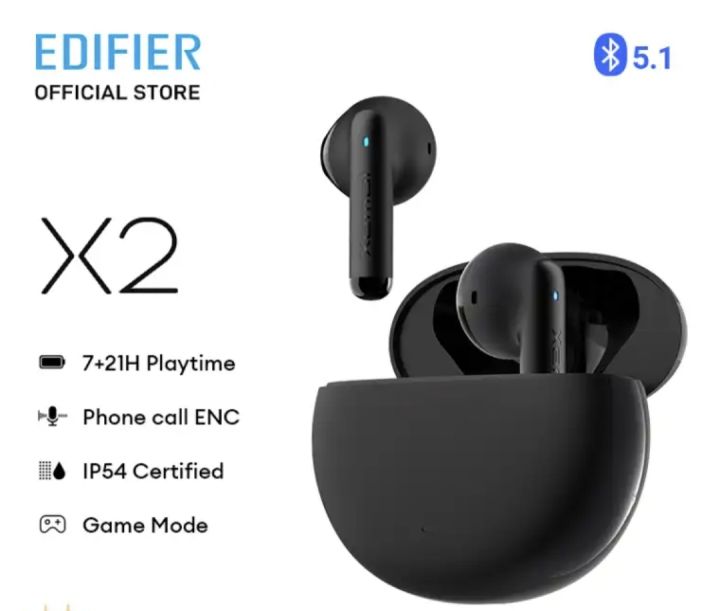 หูฟังบลูทูธไร้สาย edifier x2 ของใหม่ มือ1 ไม่แกะซีล | Lazada.co.th