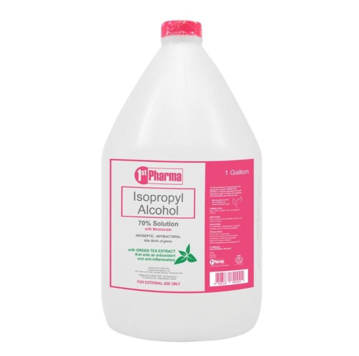 1st Pharma 70% Isopropyl Alcohol with Moisturizer Green Tea 1 Gallon ...
